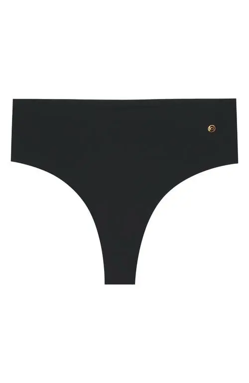 EVELYN & BOBBIE High Waist Thong - Black