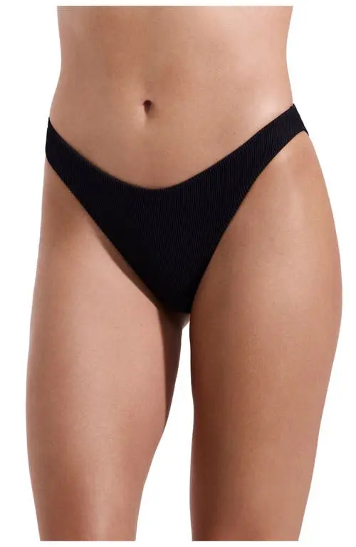 LUMA GOTTEX Emanuelle High Leg Bikini Bottom - Black