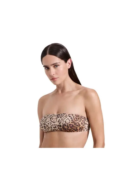 LUMA GOTTEX Jasper Bandeau Bikini Top - Leopard