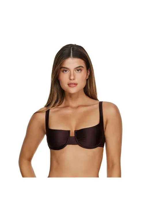 GOTTEX Satin Touch Underwire Bikini Top - Brown