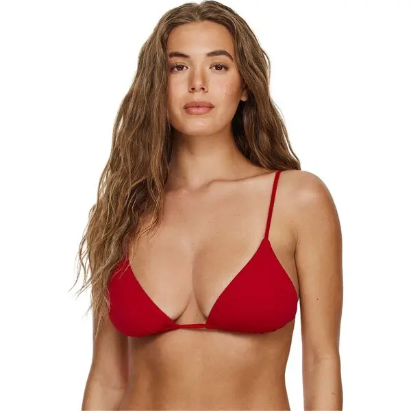 GOTTEX Beach Time Triangle Bikini Top - Red