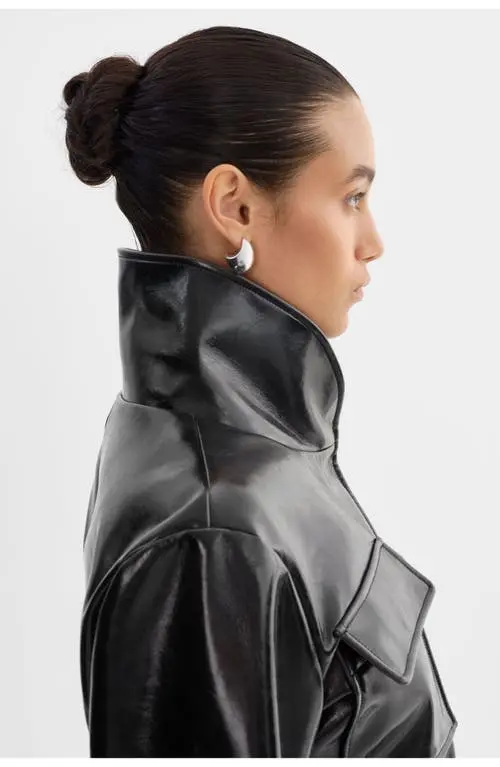 LAMARQUE Hedda Cropped Faux Leather Jacket