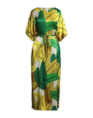 HERZENSANGELEGENHEIT Maxi Dress In Printed Stretch Satin - Yellow
