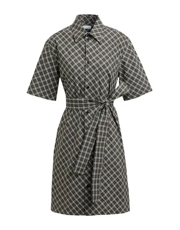 Burberry Mini Cotton Shirt Dress In Green - 43% Off | Editorialist
