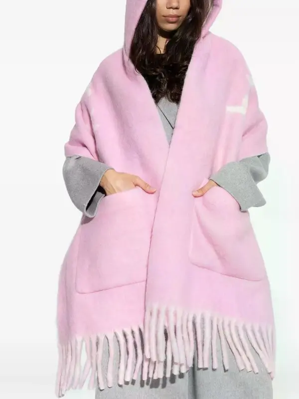 Burberry Pocket-detail Fringed Scarf - Pink