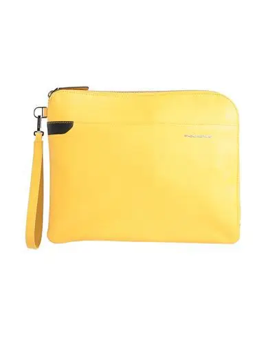 PIQUADRO Leather Wristlet - Yellow