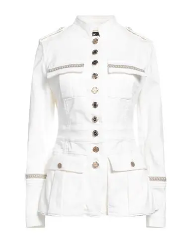 Elisabetta Franchi Denim Outerwear - White