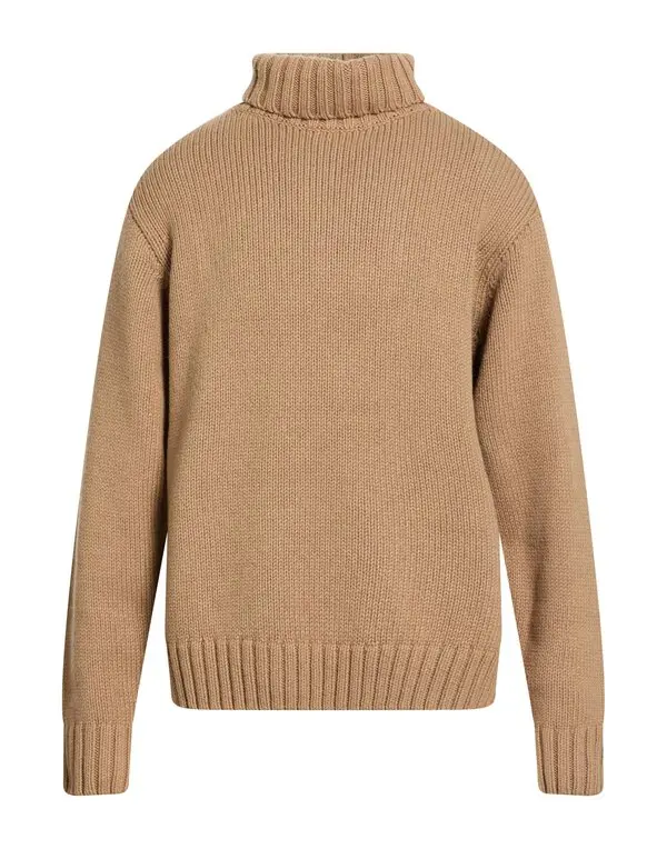 Helmut Lang Turtleneck In Wool, Viscose, Polyamide And Cashmere - Camel