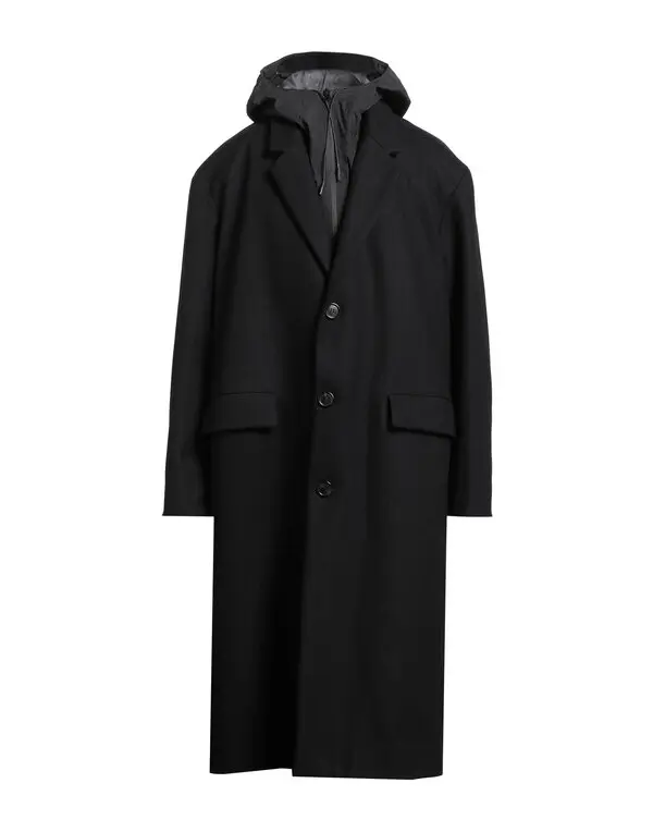 PALTO' Wool, Polyamide, And Polyester Coat With Detachable Hood