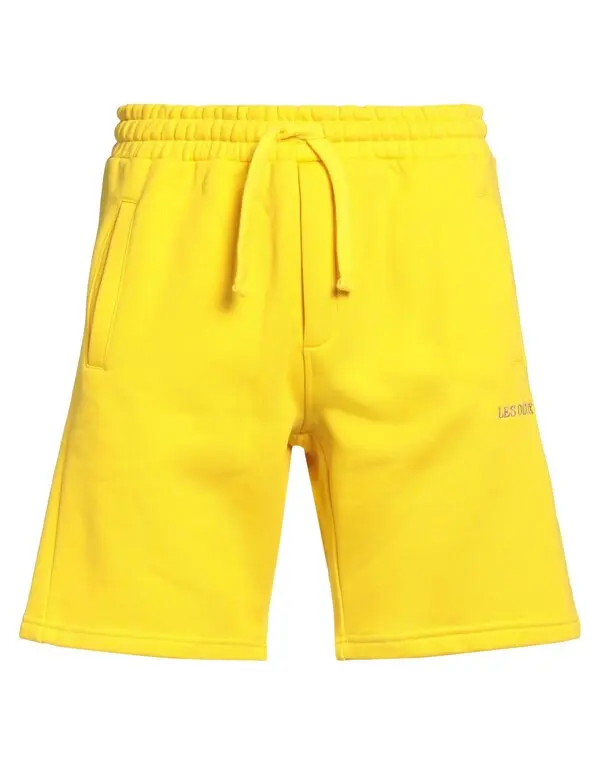 LES DEUX Athletic Cotton Shorts - Yellow
