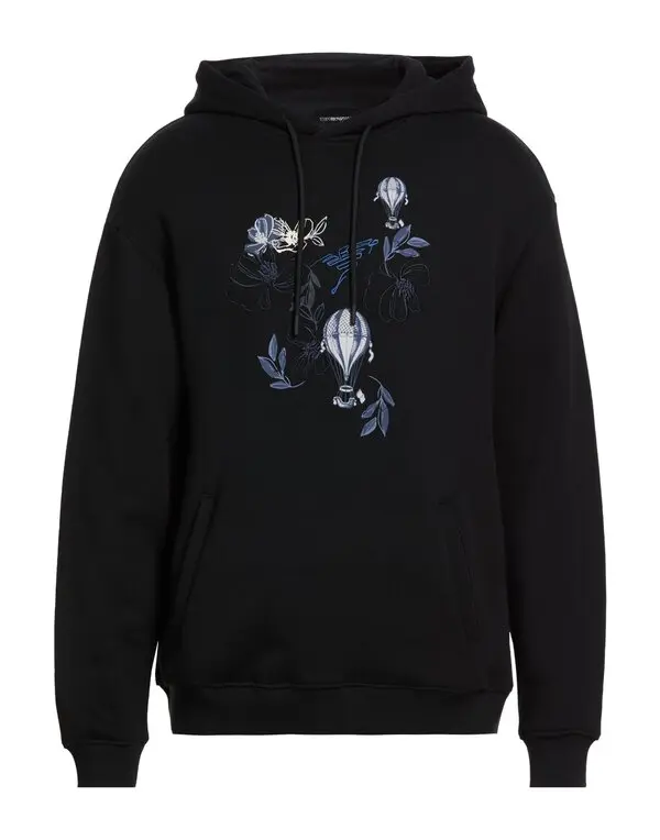 Emporio Armani Cotton French Terry Sweatshirt - Black