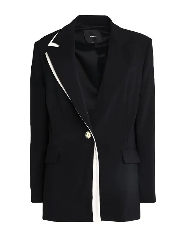 Pinko Crepe Blazer With Lapel Collar