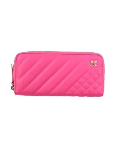 UNGARO Wallet Fuchsia Textile Fibers - Pink