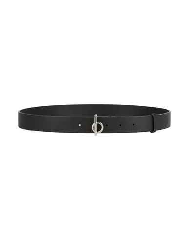 Burberry Pebbled Calfskin Belt - Black