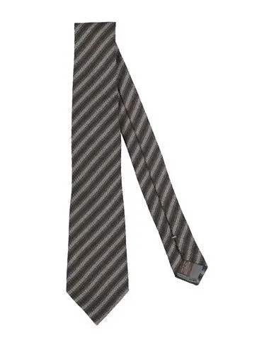 Canali Striped Jacquard Necktie - Black
