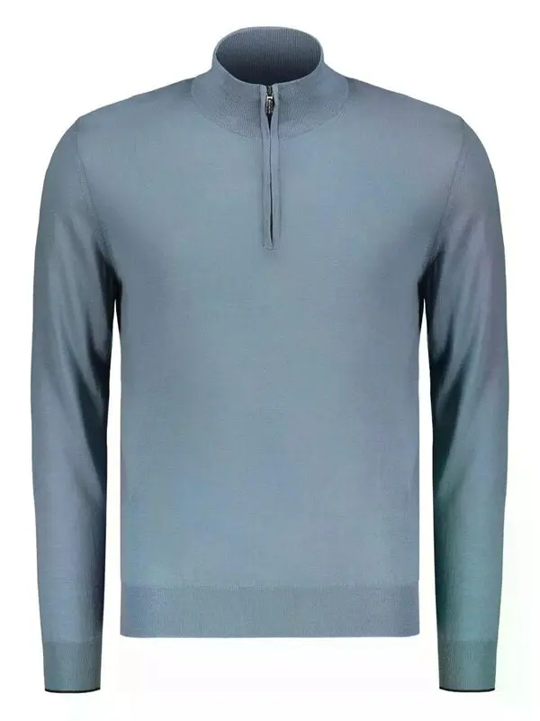MOORER Zip-neck Sweater
