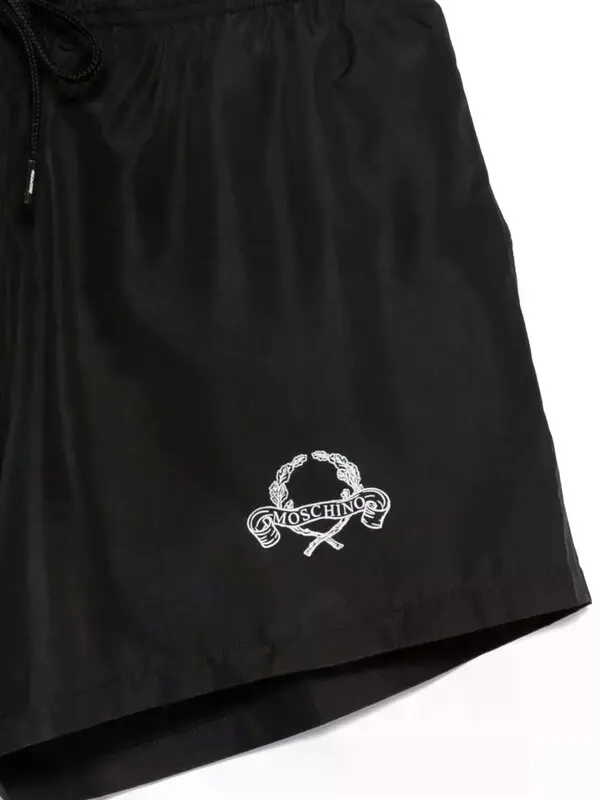 Moschino Logo Drawstring Beach Shorts