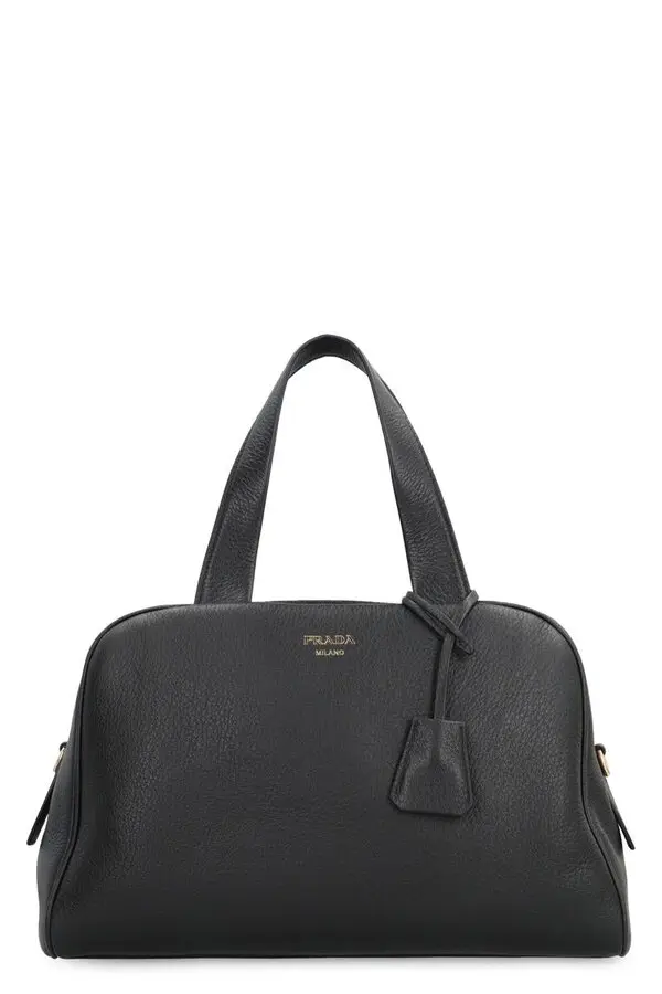 Prada Large Leather Boston Bag