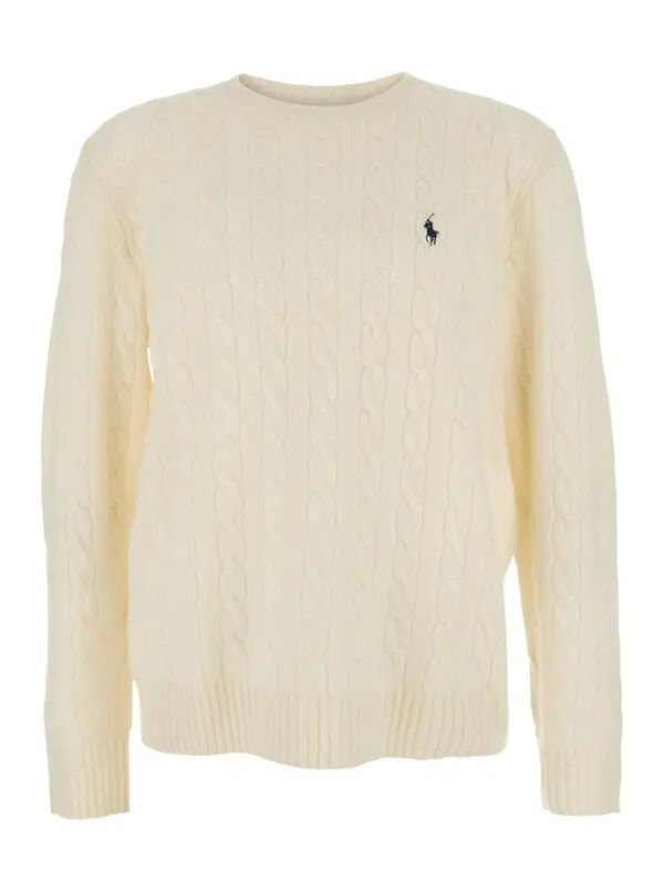 Ralph Lauren Cable-knit Crewneck Sweater - White