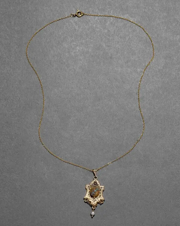Alexis Bittar Antique Victorian 14k Pendant Necklace - Gold