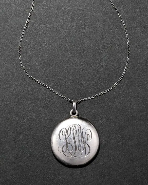 Alexis Bittar Antique Sterling Cross Locket Pendant Necklace