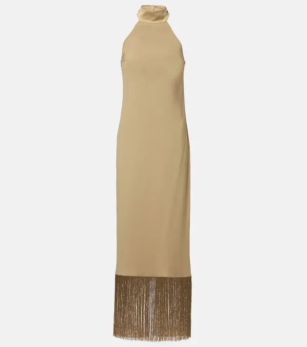 TALLER MARMO Berlin Fringed Gown - Beige