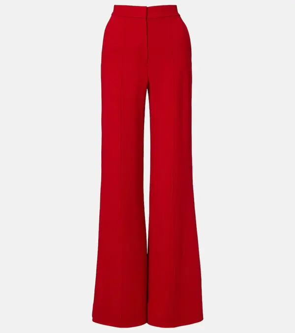 Elie Saab High-rise Wide Leg Pants - Red