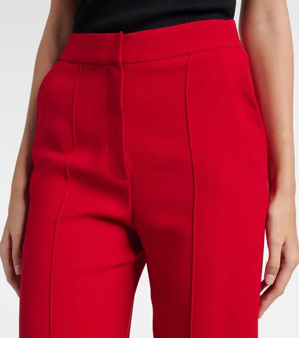 Elie Saab High-rise Wide Leg Pants - Red