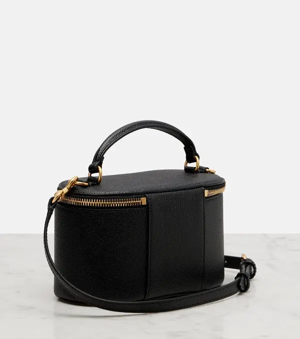 Valentino Garavani Vlogo Mini Leather Vanity Bag - Black