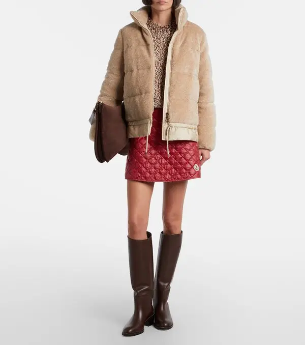 Moncler Cedre Teddy Down Jacket - Beige