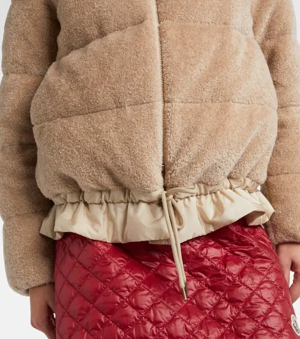 Moncler Cedre Teddy Down Jacket - Beige