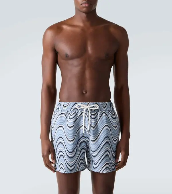 Frescobol Carioca Rio Printed Swim Trunks - Blue