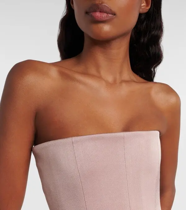 Alex Perry Draped Satin Corset Gown