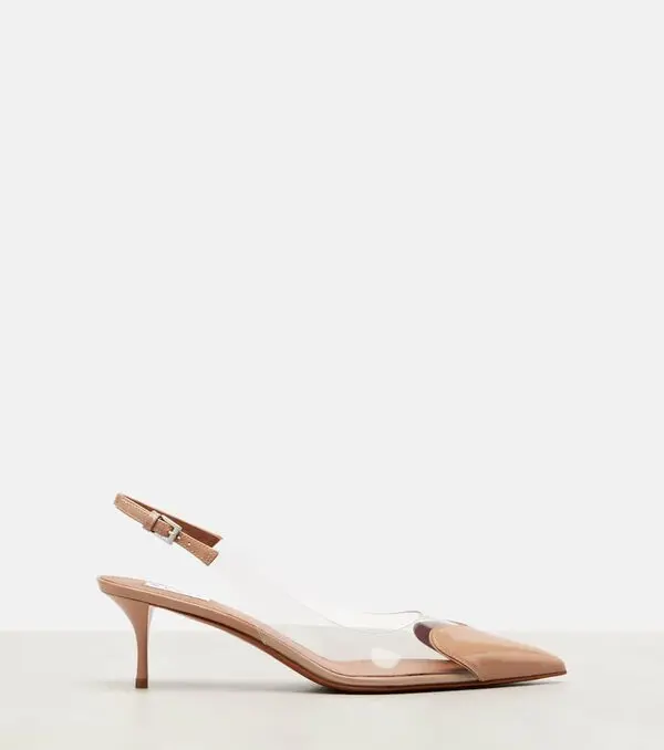 Alaïa Le Cœur 55 Slingback Pumps - Beige