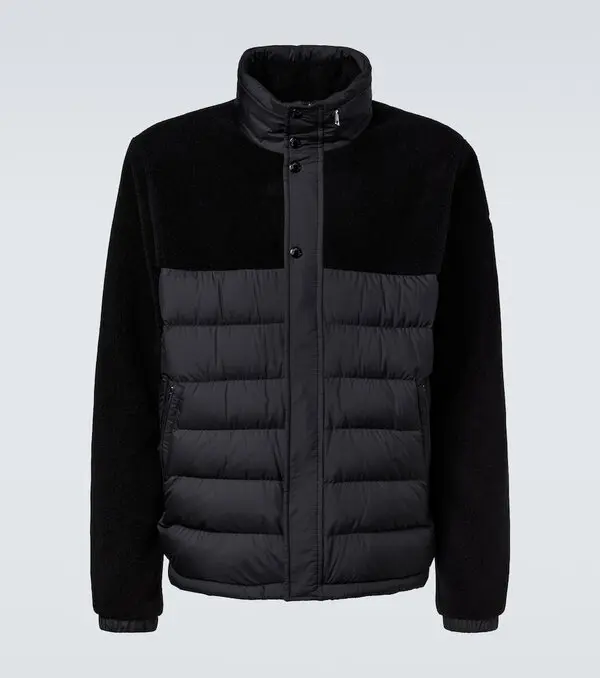Moncler Mistral Down-paneled Teddy Jacket - Black