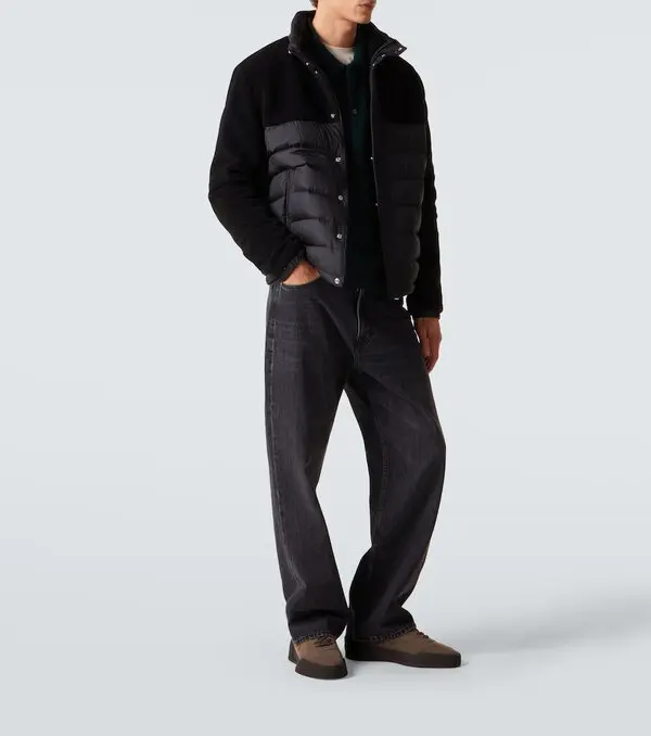 Moncler Mistral Down-paneled Teddy Jacket - Black