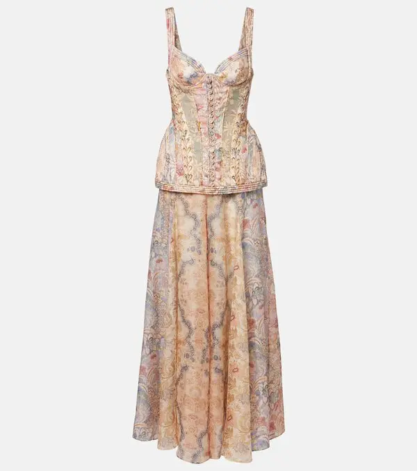 Zimmermann Rebellion Floral Linen Gown - Multicoloured