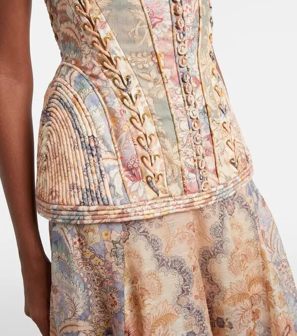 Zimmermann Rebellion Floral Linen Gown - Multicoloured