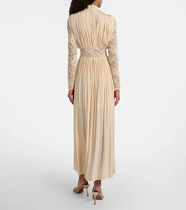 Zimmermann Rebellion Draped Lace Gown - Beige