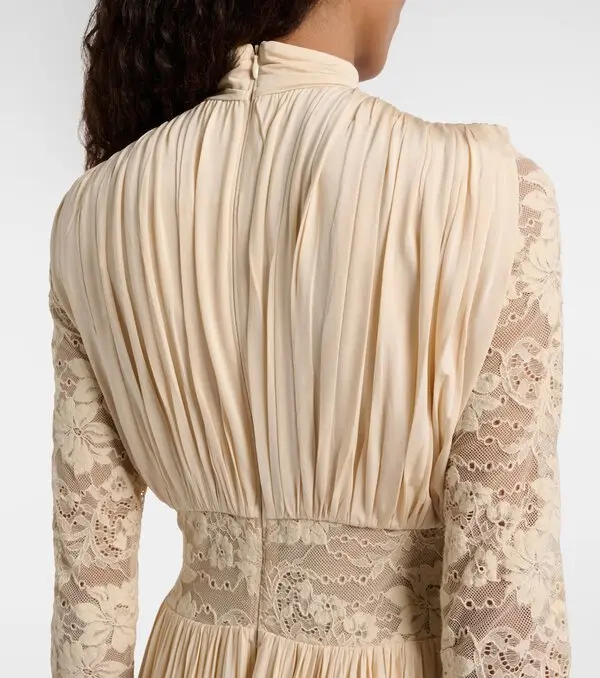 Zimmermann Rebellion Draped Lace Gown - Beige