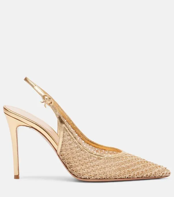 GIANVITO ROSSI Nikki Pointed Toe Slingback Pumps
