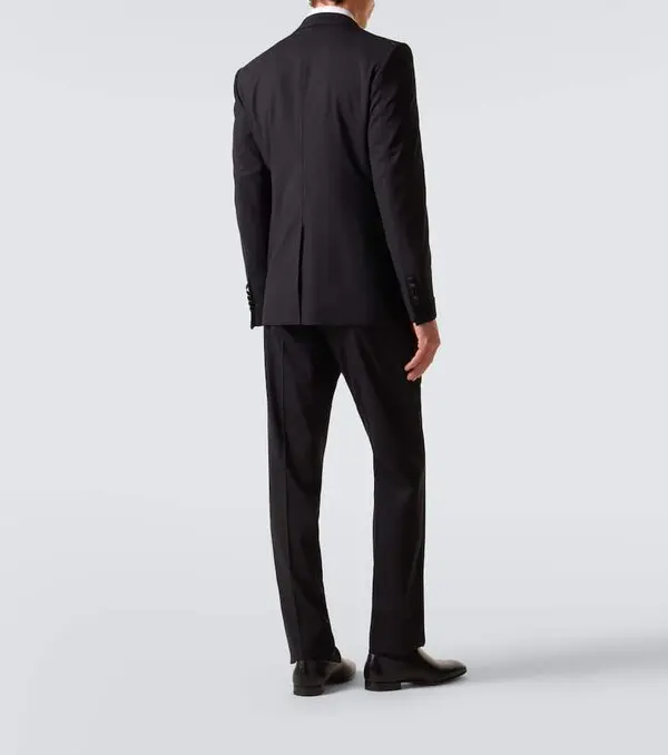 TOM FORD Shelton Satin-trimmed Wool-blend Tuxedo - Black