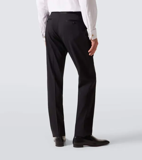 TOM FORD Shelton Satin-trimmed Wool-blend Tuxedo - Black