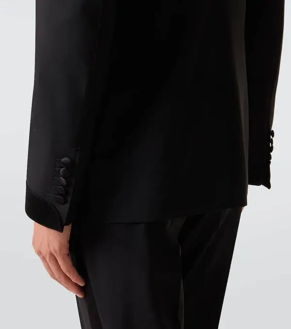 TOM FORD Shelton Satin-trimmed Wool-blend Tuxedo - Black