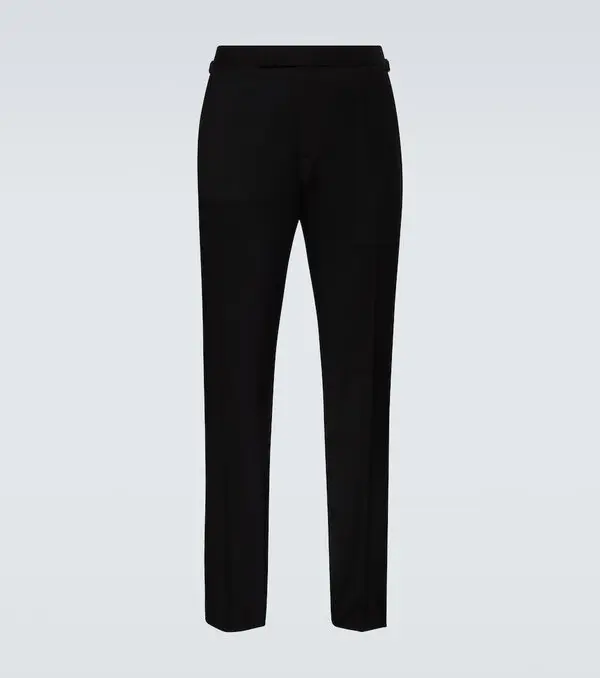 TOM FORD Shelton Slim-fit Wool Trousers - Black