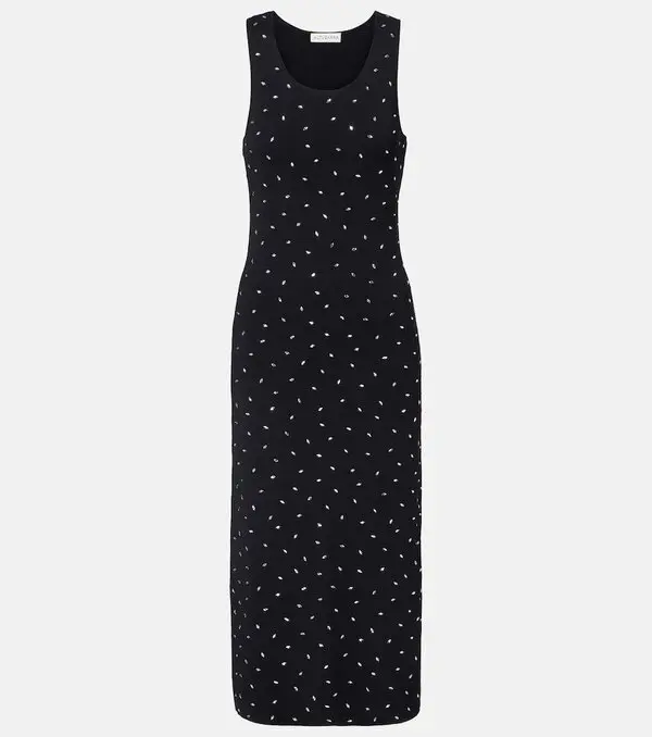 Altuzarra Geordie Embellished Midi Dress - Black