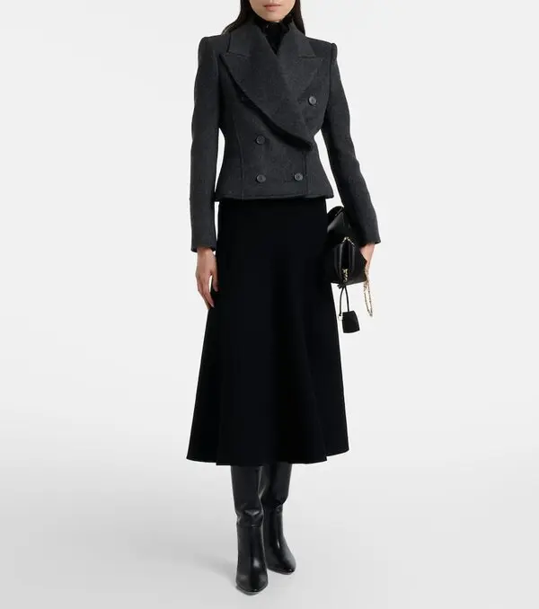 GIANVITO ROSSI Elise 85 Leather Mid-calf Boots