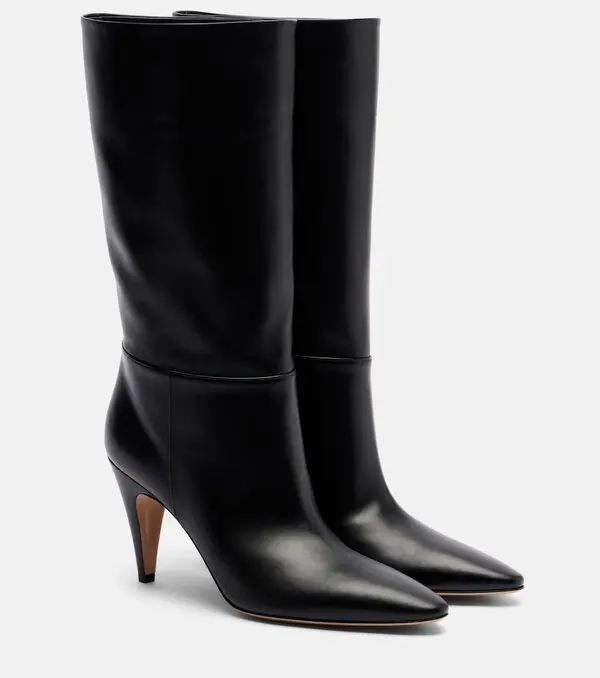 GIANVITO ROSSI Elise 85 Mid-calf Leather Boots