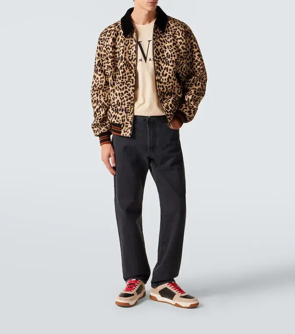 Valentino Garavani Suede And Leather Sneakers
