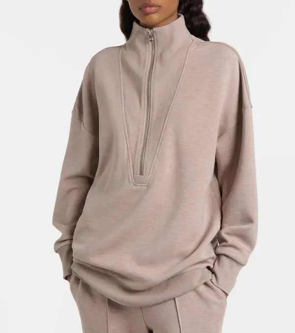 Varley Masie Jersey Half-zip Sweatshirt - Beige